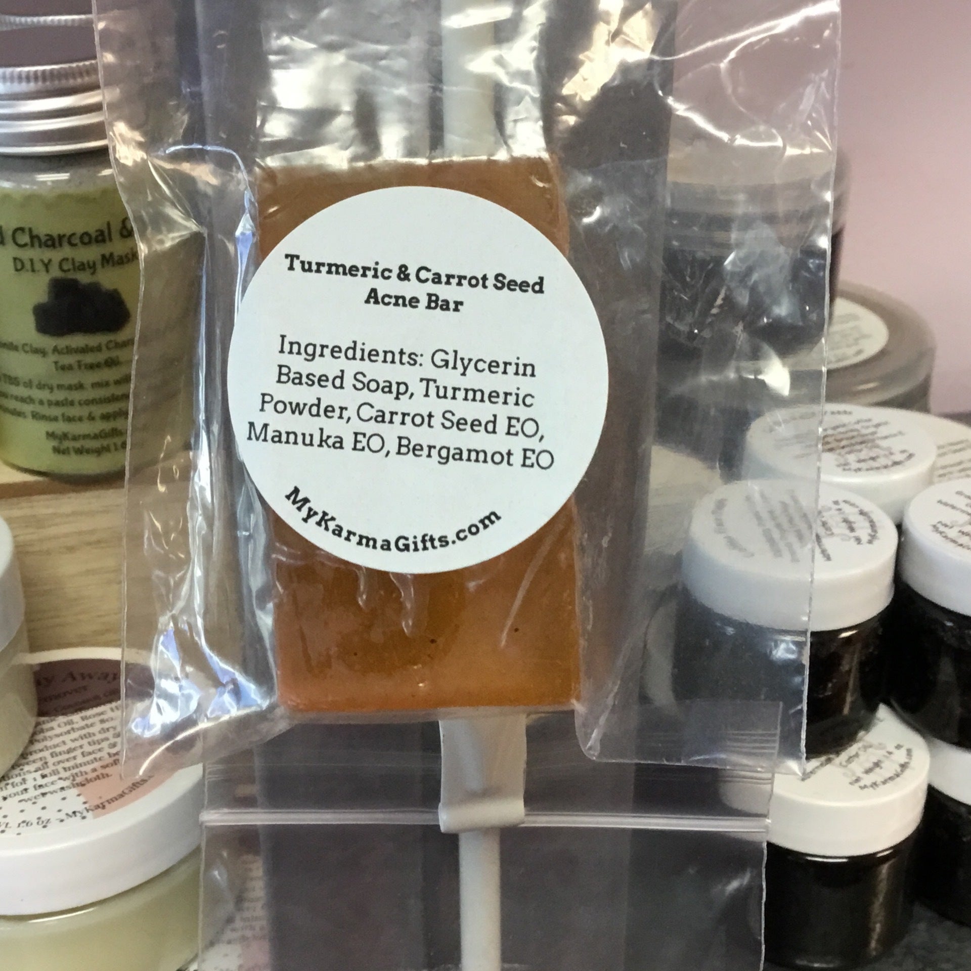 Tumeric & Carrot Seed Acne Bar | Karma Bath & Body Co