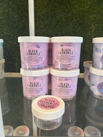 Black Chamomile WSS (Whipped Soap Scrub) | Karma Bath & Body Co